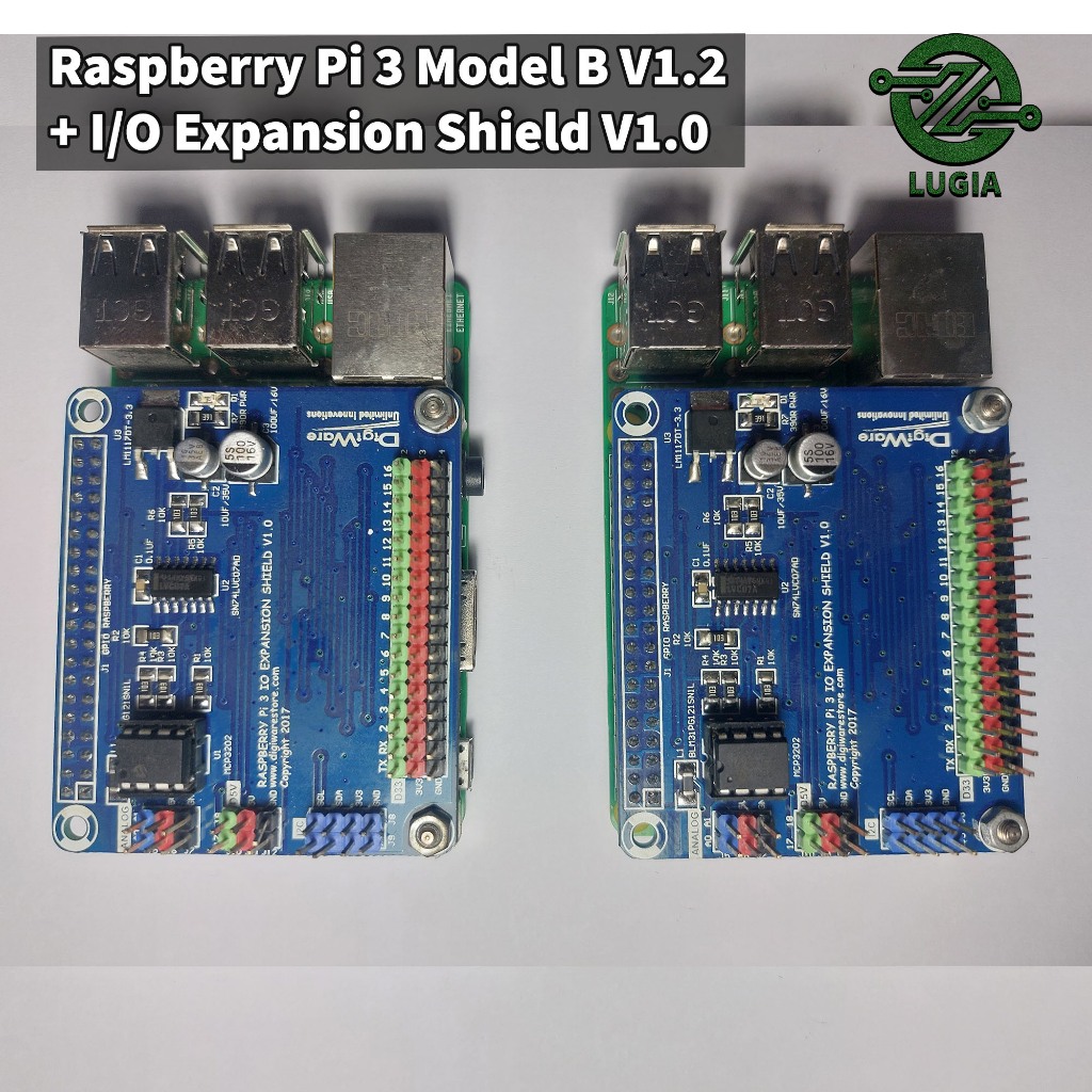 Jual Raspberry Pi 3 Model B v1.2 + I/O Expansion Shield v1.0 (2 Unit ...