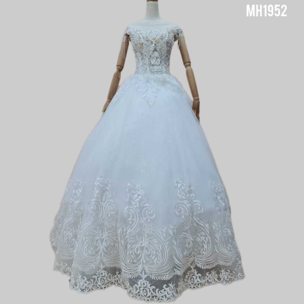 Jual Gaun Pengantin Premium Ekor MH1952 | Shopee Indonesia
