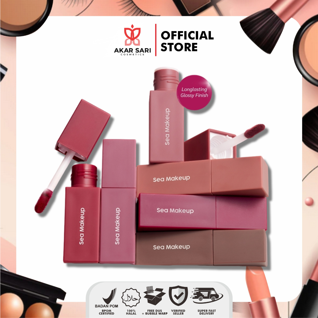 Jual SEA MAKEUP LACQUER SHAKE LIP INK - Lip Tint Glossy Finish | Shopee ...