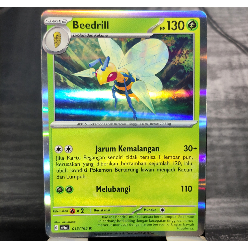Jual Beedrill R Holo / Foil sv2a 015/165 Pokemon 151 Kartu Pokemon ...