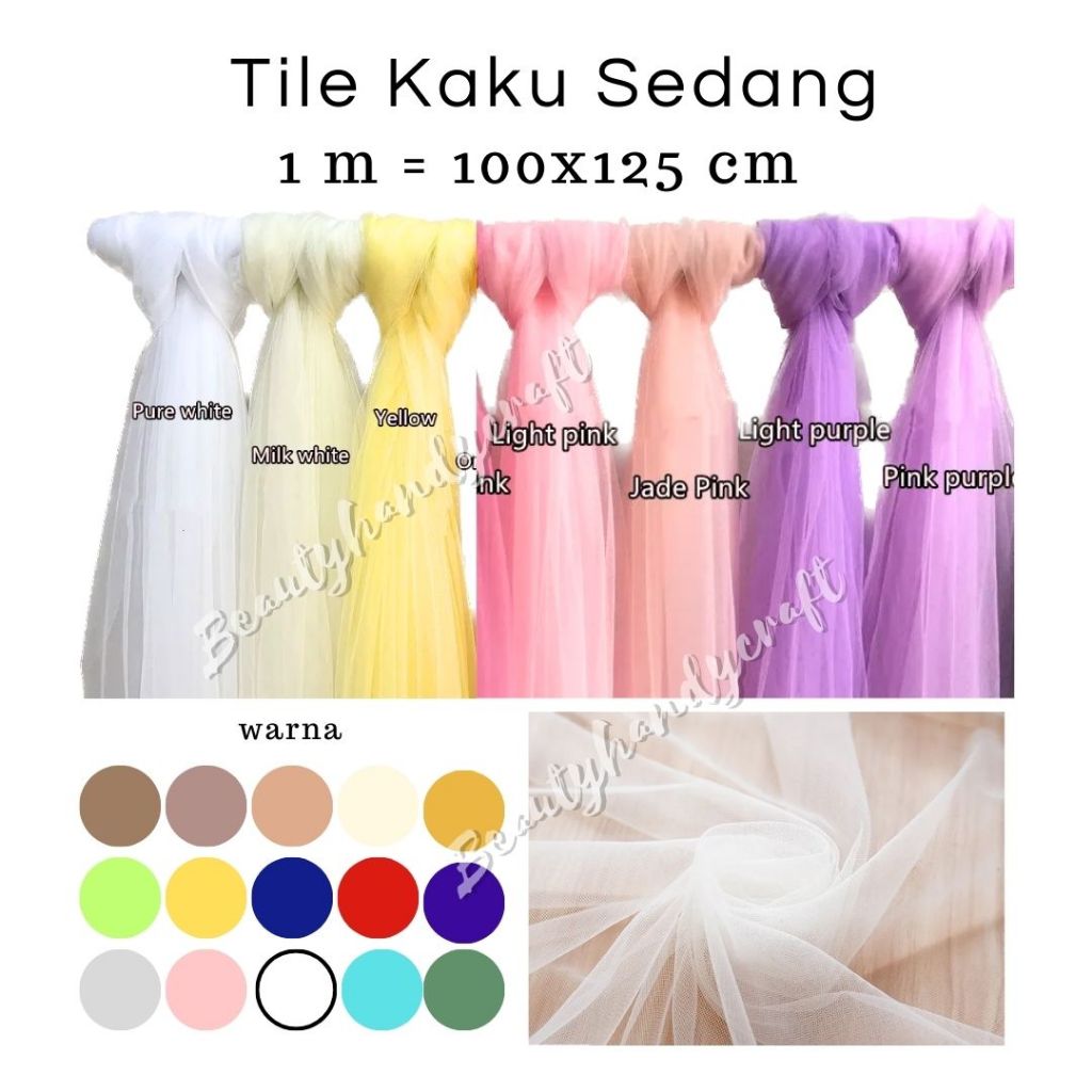 Jual Kain Tile meteran sedang 125x100cm Kain Bungkus Parcel backrop ...