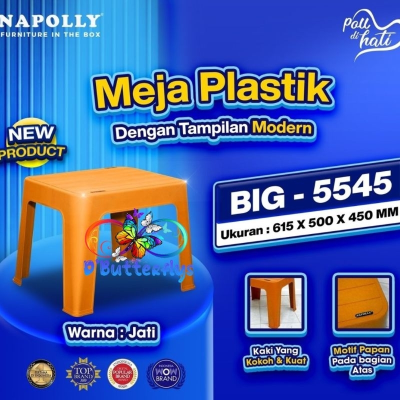 Jual Meja tamu plastik napolly motif urat kayu Big-5545 | Shopee Indonesia