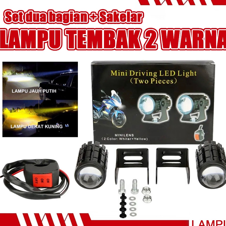Jual RzQ Lampu Tembak Laser Led Mini 2 WarnaSUPER TERANG 2 PCS12V 2W ...