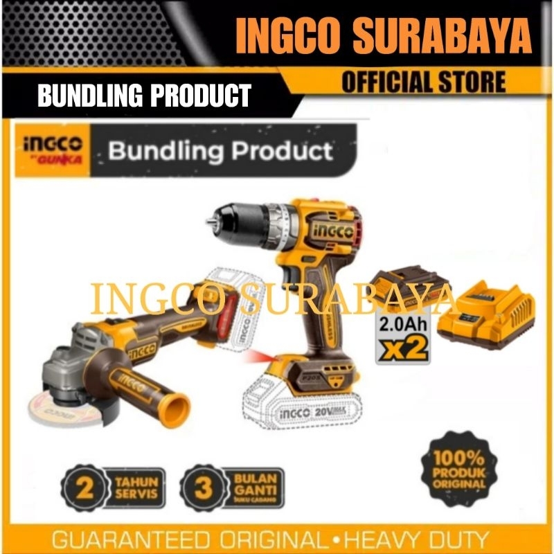 Jual INGCO PROMO PAKET BUNDLING PRODUCT P20S BRUSHLESS IMPACT DRILL ...