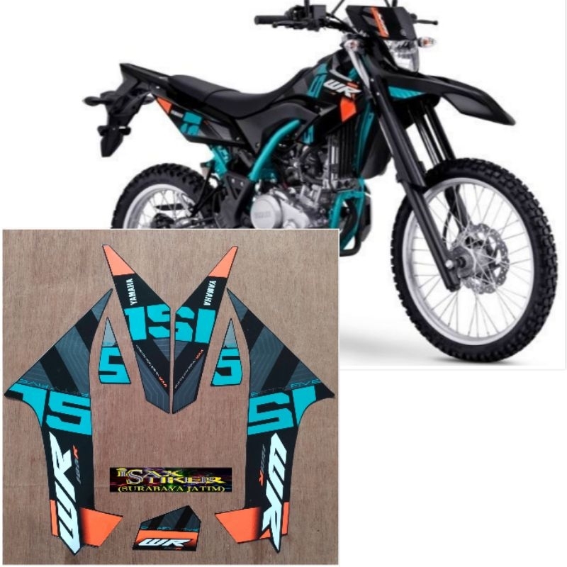 Jual Striping Original Yamaha WR 155 R hitam Lis hijau oren tahun 2022 ...