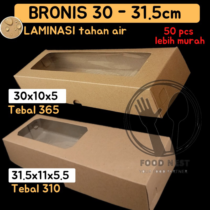 Jual DUS BROWNIES 30X10X5 / DUS BROWNIES BOX 30X10X5 / BOX BROWNIES JENDELA KEMASAN BROWNIES BOX ...