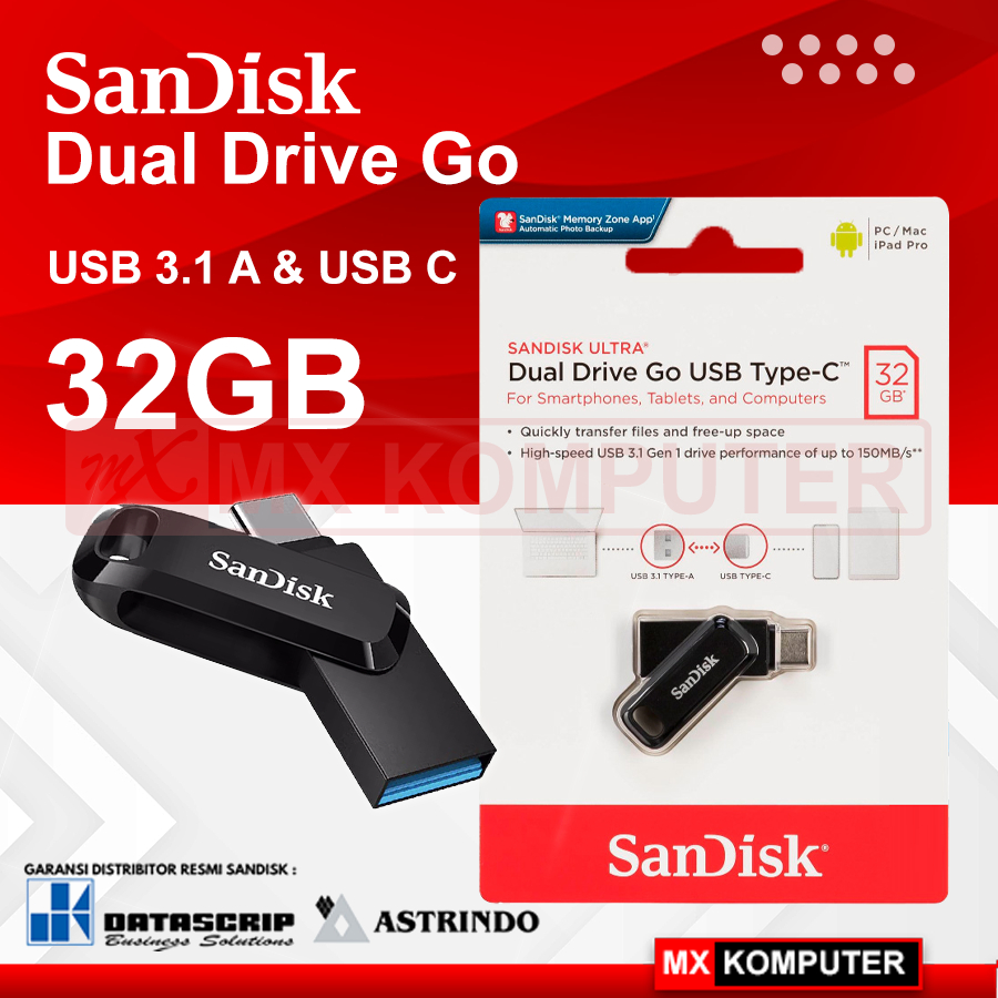 Jual SanDisk Flashdisk OTG Type C 32GB 32 GB USB 3.1 Up to 150MBps | Shopee Indonesia
