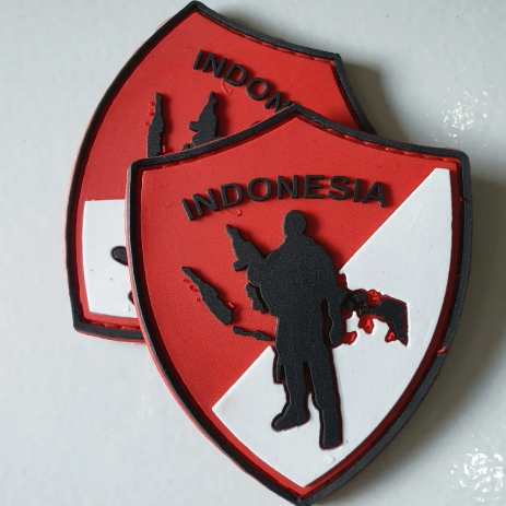 Jual rubber patch logo indonesian army merah putih untuk tempelan ...