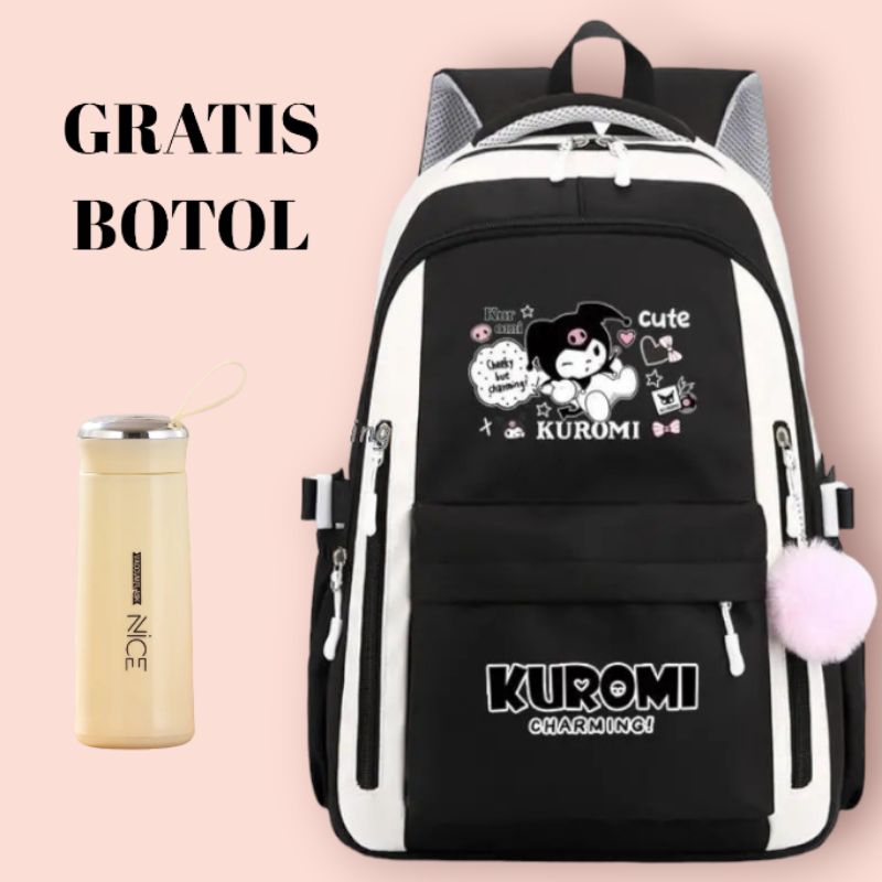 Jual Kuromi Terbaru Tas Ransel anak perempuan sekolah SD SMP SMA Tas anak sekolah kuromi populer ...