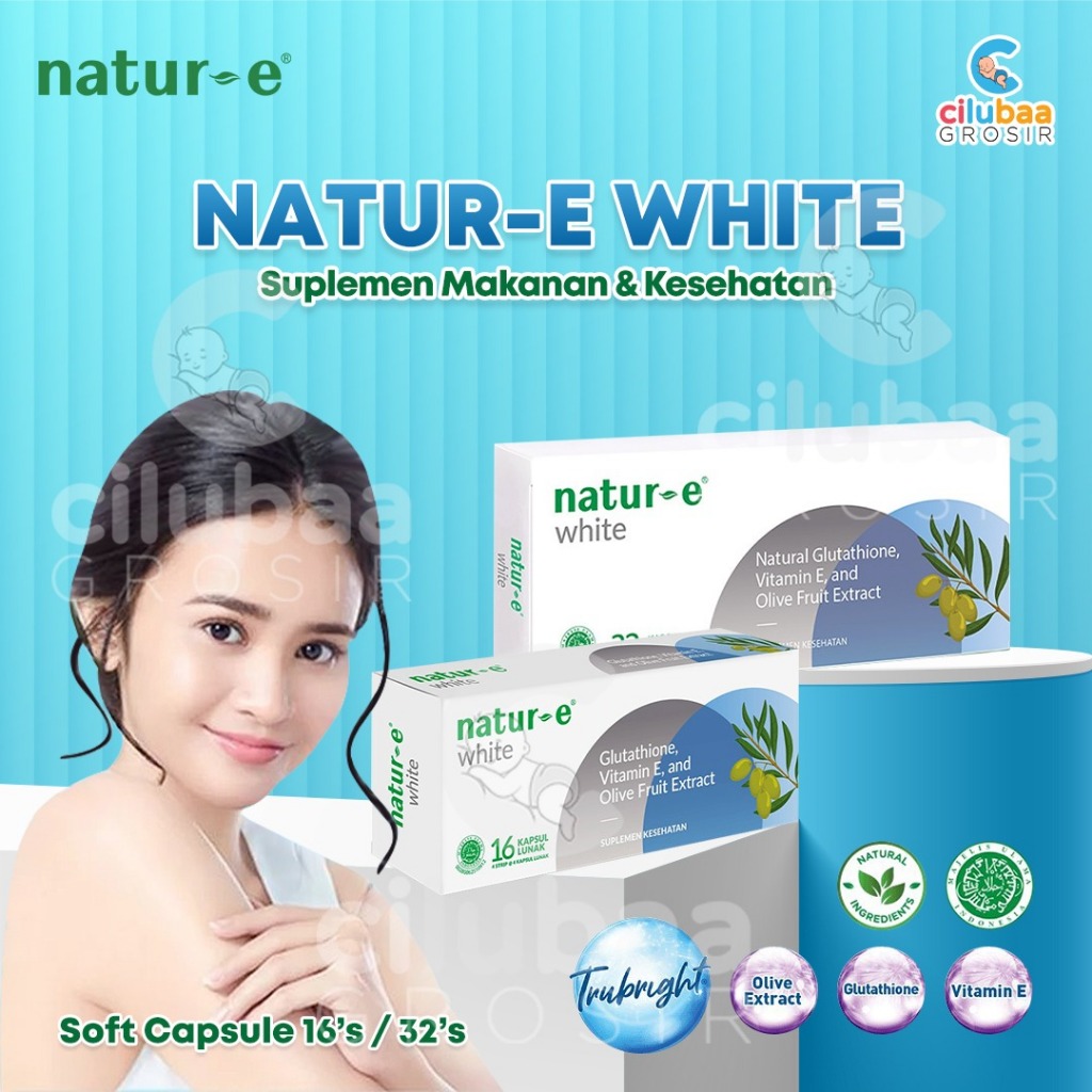 Jual Natur-E White 16s 32s Glutathione Soft Capsule suplemen || vitamin ...
