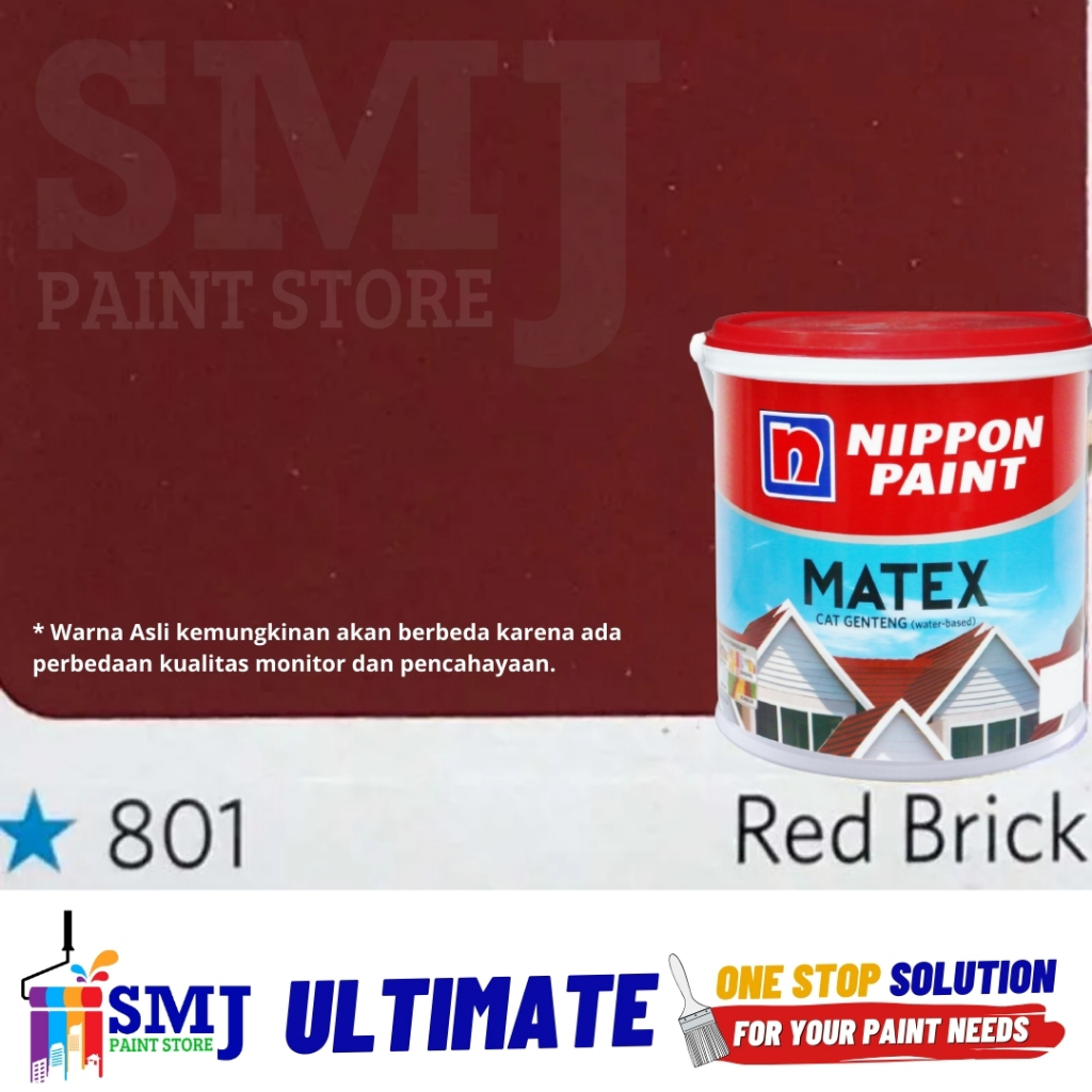 Jual Cat Genteng NIPPON PAINT MATEX 801 Red Brick Ukuran 2,5L | Shopee ...