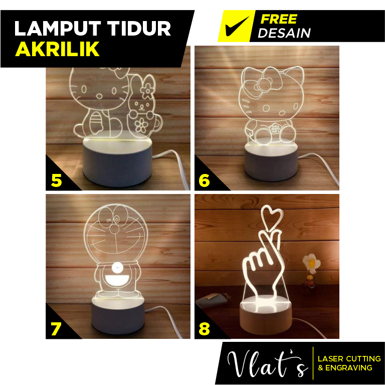 Jual Lampu hias | Lampu tidur | Lampu Akrilik Custom | Shopee Indonesia
