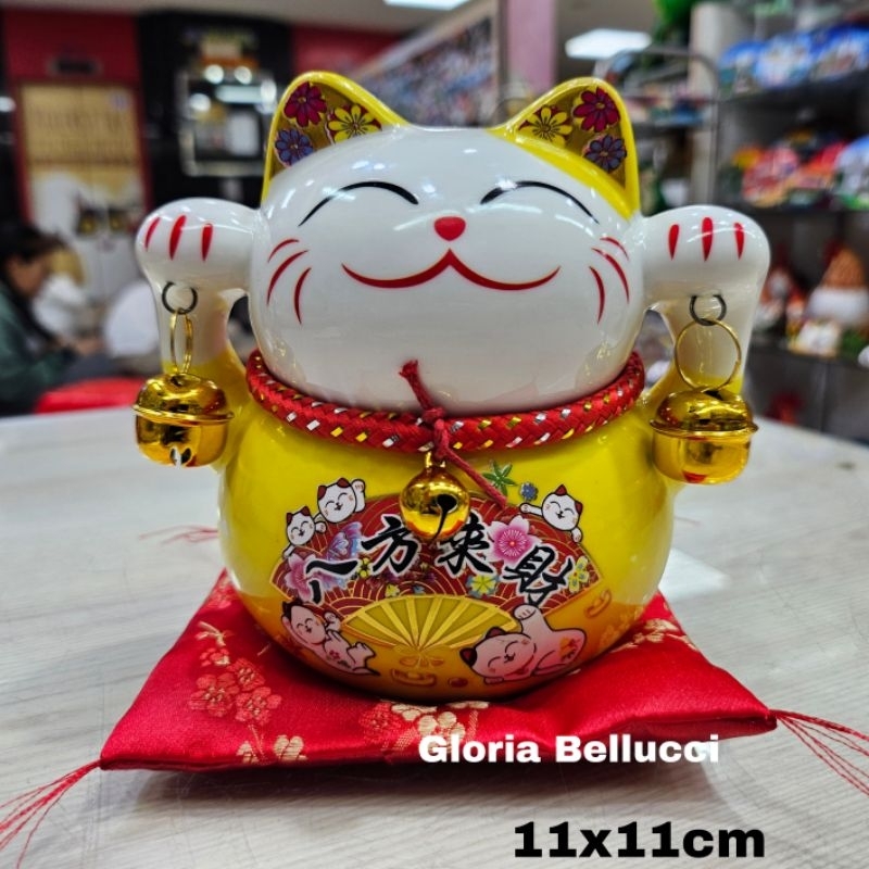 Jual pajangan maneki neko japan lucky cat patung kucing hoki bawa ...