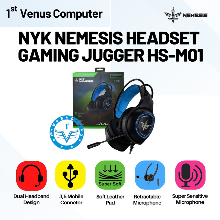 Jual Headset Gaming Nyk Nemesis Jugger HS-M01 mobile & desktop / HSG19-NYK | Shopee Indonesia