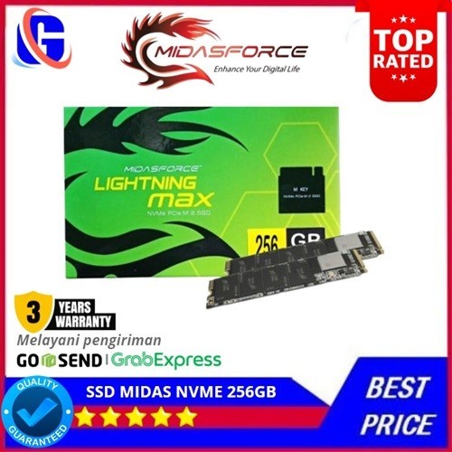 Jual SSD M.2 NVME 256GB MIDASFORCE M2 NVME 256GB MIDAS PCIe Gen3 x4 SSD ...