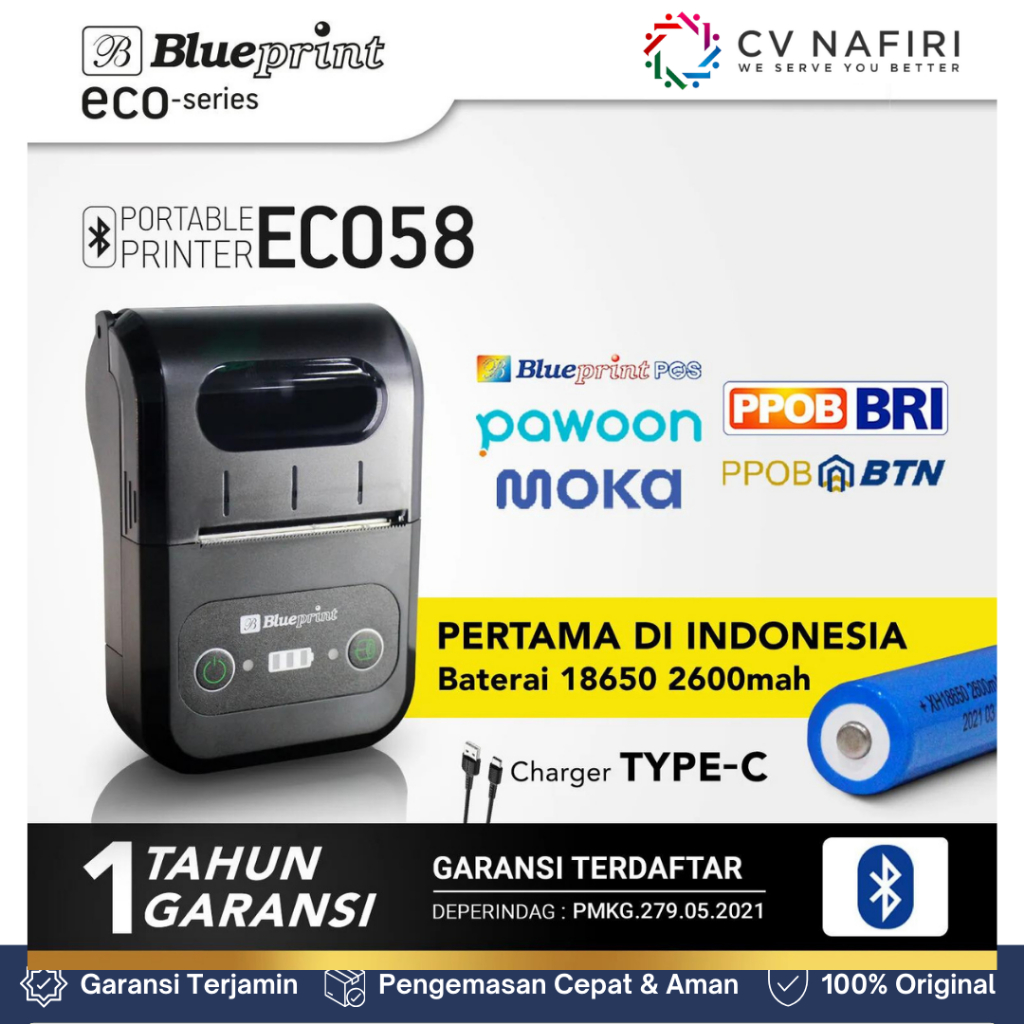 Jual PRINTER BLUEPRINT LITE TMU-58D / 58X / ECO 58D / M58/ LITE 58KASIR ...