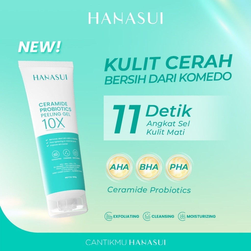 Jual HANASUI 10x Ceramide Probiotics Moisturizer Gel 30gr | Clear Pad ...