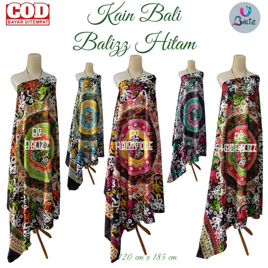 Jual Kain Bali Pantai - Kain Bali Motif Baliz Hitam Kalimantan Jumbo ...