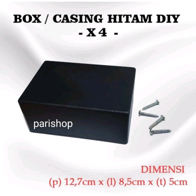 Jual Box kotak casing plastik kecil X4 komponen DIY 12.5x8.5x5cm medium ...