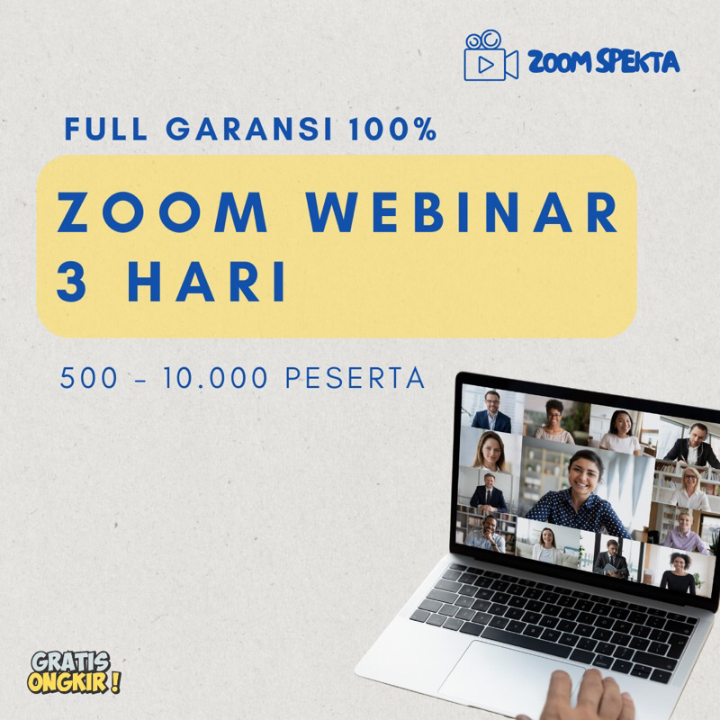 Jual SEWA ZOOM WEBINAR 3 HARI 500 PESERTA | Shopee Indonesia