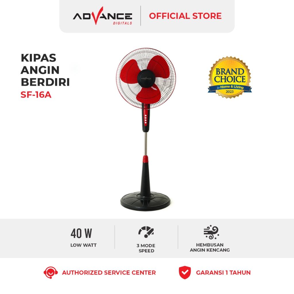 Jual Advance SF16A Kipas Angin 16" Berdiri Stand Fan Garansi Resmi 1 Tahun | Shopee Indonesia