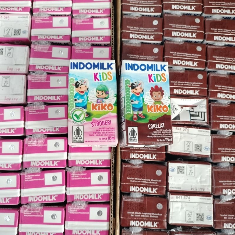 Jual [TERMURAH]INDOMILK KIDS SUSU UHT RASA COKLAT/STRAWBERRY 115ML | Shopee Indonesia