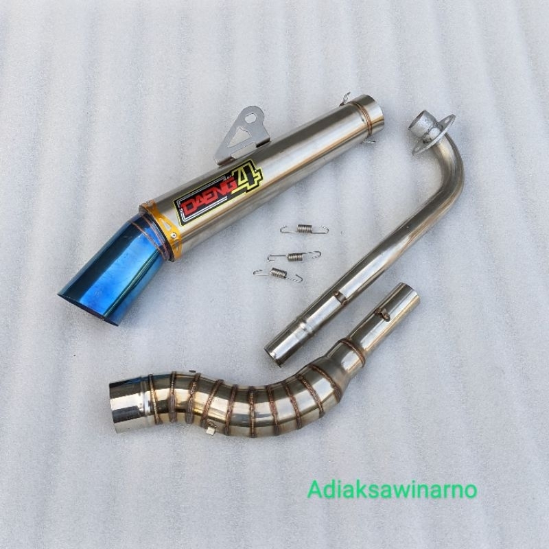 Jual Daeng sai4 open pipe exhaust 51mm for Wave 100 110 125 Xrm 100 110 ...