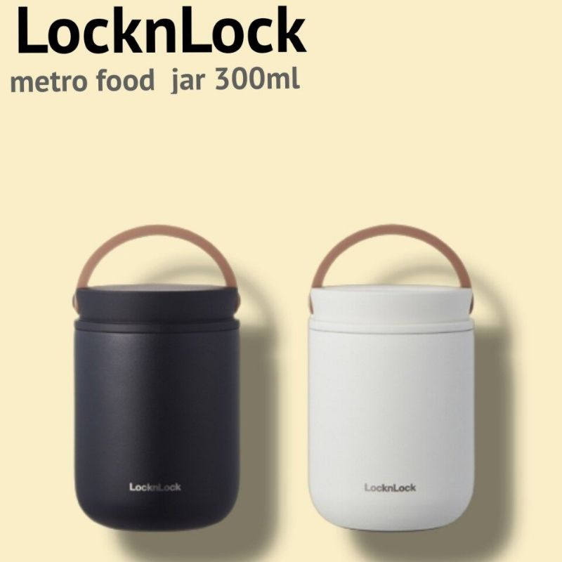 Jual Lock n Lock Metro Food Jar (Black & White) | Shopee Indonesia