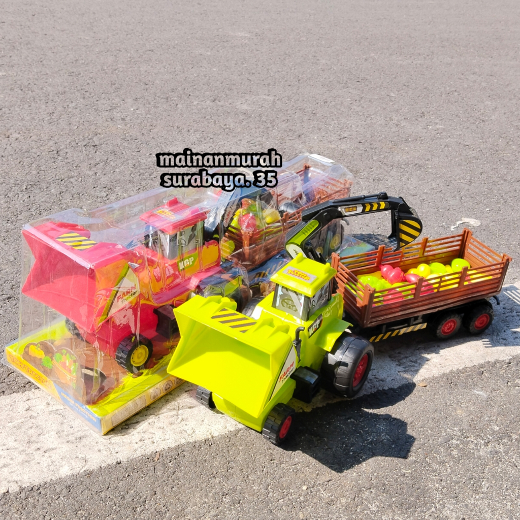 Jual Mainan Truck Beko Pengangkut Sayur Dan Buah Kemasan Mika Ukuran ...