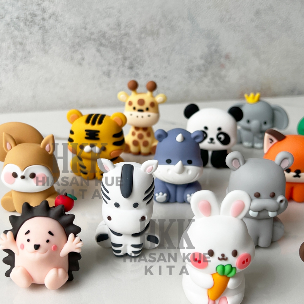 Jual Topper Kue Hewan Binatang Lucu 3D Dino Hutan Safari Safari Singa ...