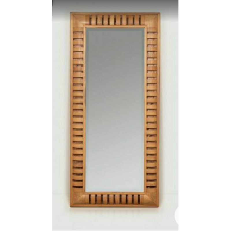 Jual cermin dinding kayu jati 25x90cm/frame cermin kayu jati minimalis ...