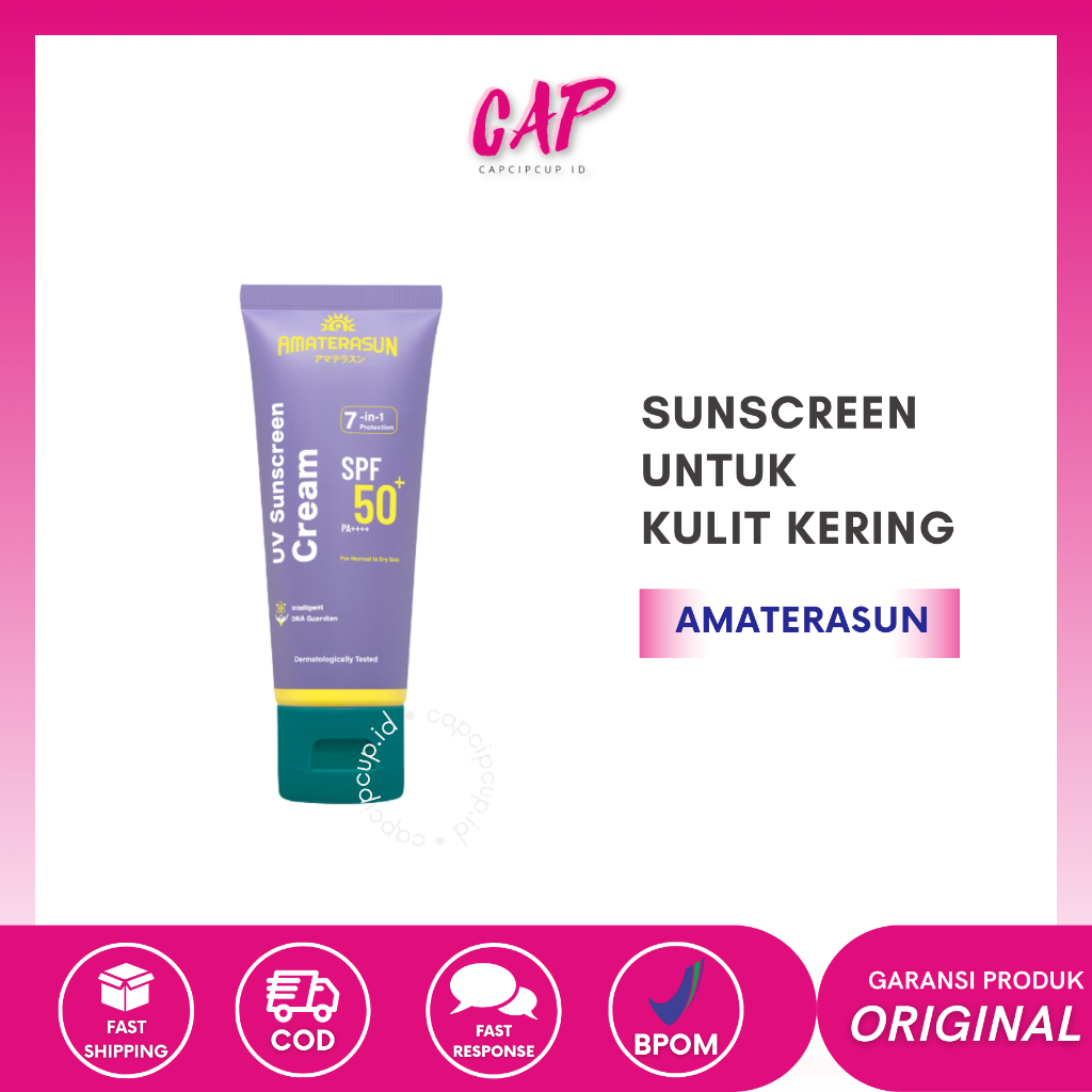 Jual CAP - AMATERASUN UV Sunscreen Cream SPF 50+ PA++++ 50gr Original | Shopee Indonesia