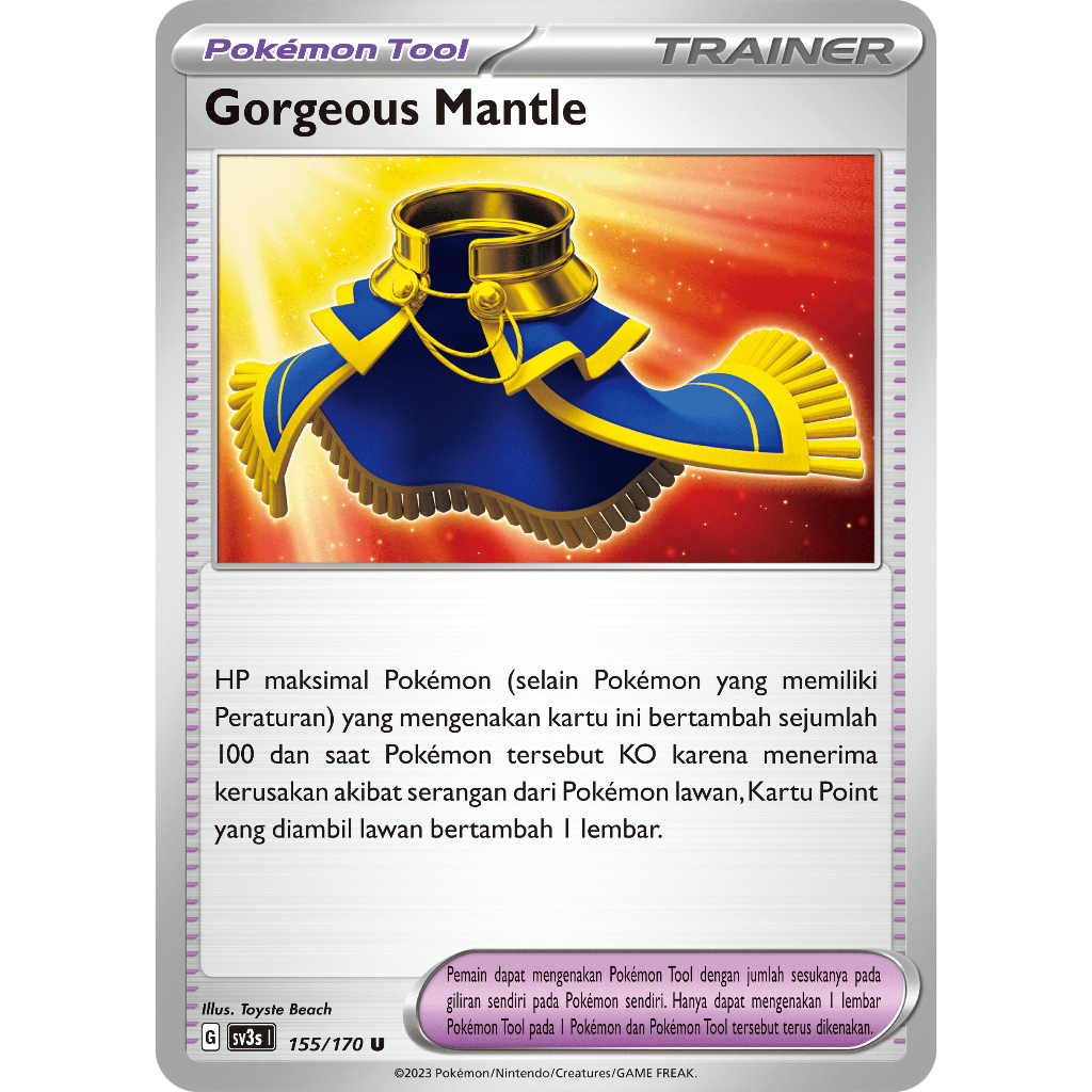Jual Gorgeous Mantle sv3s U 155/170 RegG Kartu Pokemon Trainer TCG ...