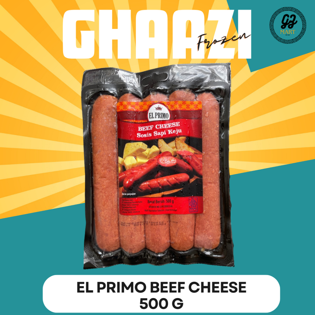 Jual EL PRIMO BEEF CHEESE SAUSAGE 500GR/ SOSIS INDOMARET | Shopee Indonesia