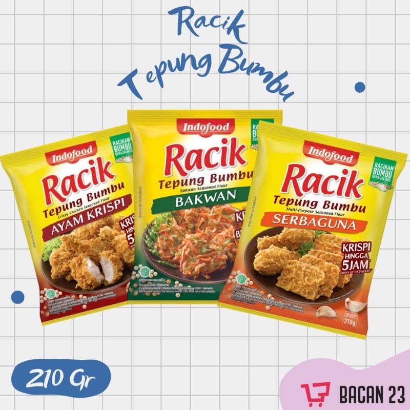 Jual Indofood Racik Tepung Bumbu (210gr) (Serbaguna / Ayam Krispi ...
