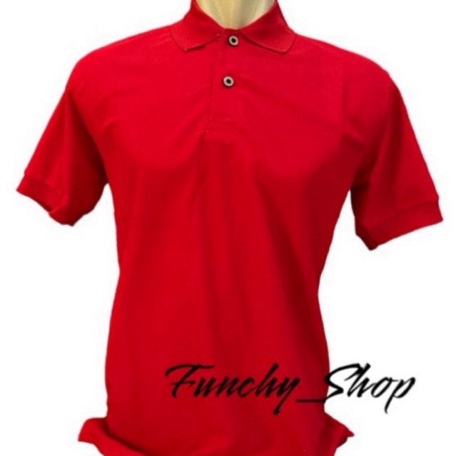 Jual KAOS POLO MERAH - POLO SHIRT - KAOS MERAH - KAOS POLOS KERAH PRIA ...