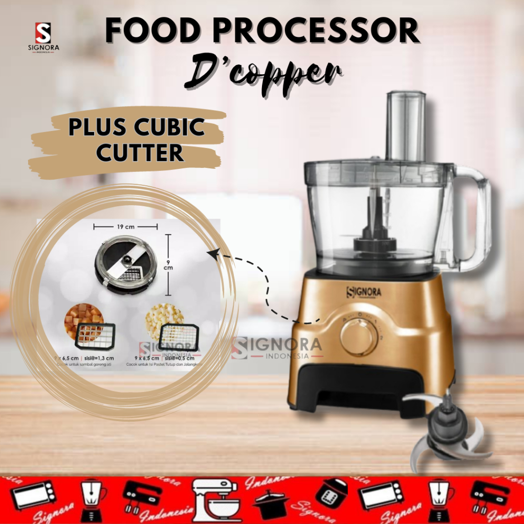 Jual Food Processor Dcopper Signora Plus Cubic Cutter | Shopee Indonesia