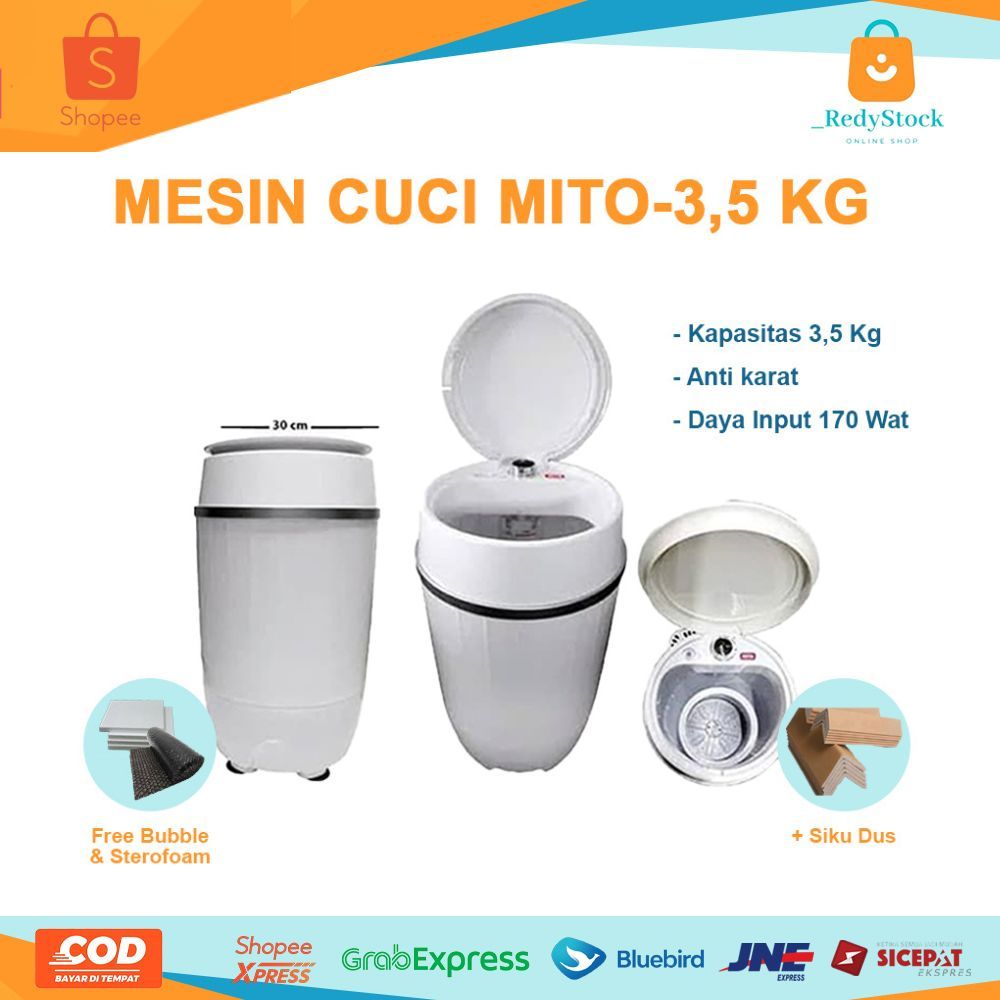 Jual MITO Washing Machine Mesin Cuci Portable 3.5 Kg WM1 Bergaransi ...