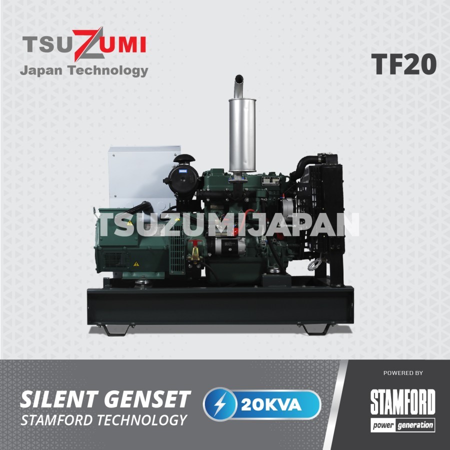 Jual Genset 20 KVA Tsuzumi Japan Diesel Open Type TF 20 4 cylinde ...