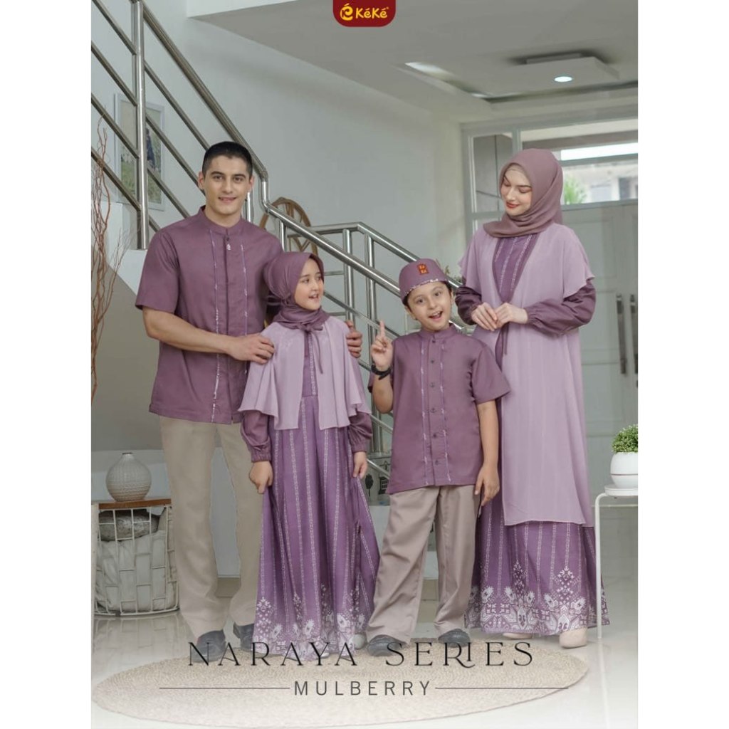 Jual Sarimbit Terbaru 2024 NARAYA SERIES by Keke Busana / Baju Couple Lebaran Naraya warna ...