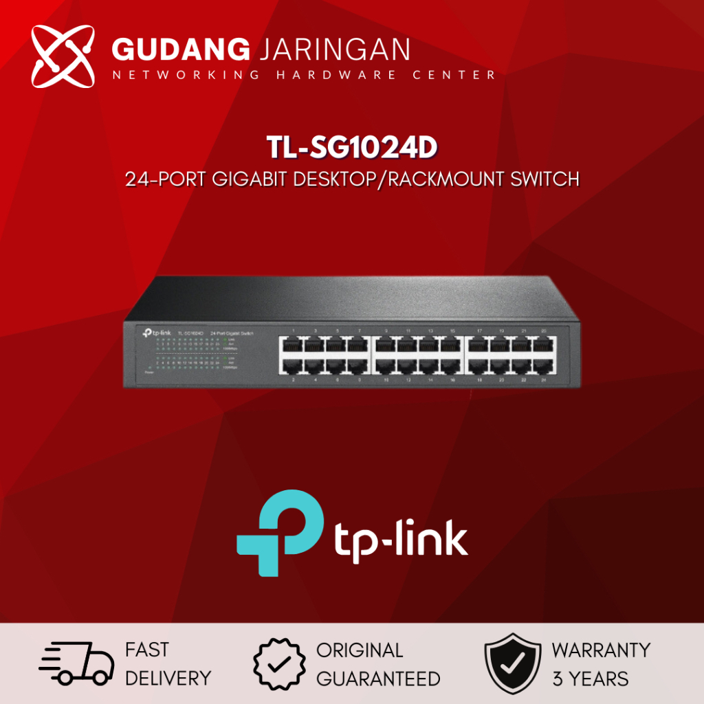 Jual TP-LINK TL-SG1024D 24 Port Gigabit Desktop/Rackmount Switch TPLINK ...