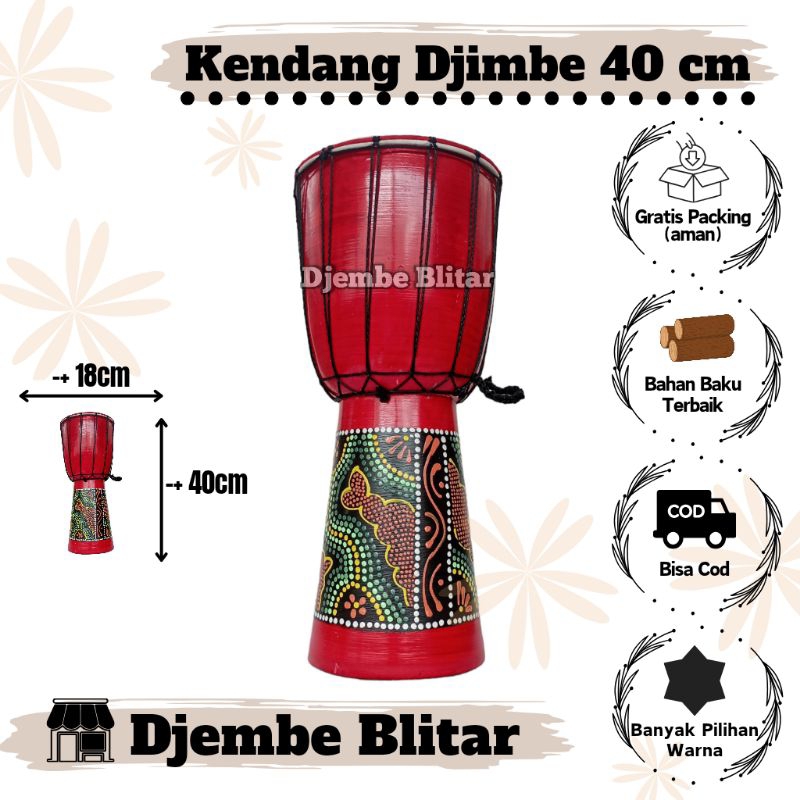Jual Kendang Jimbe Anak Termurah 40 Cm Alat Musik Tradisional Djimbe ...