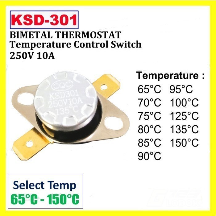 Jual Thermostat Thermodis Thermofuse KSD301 Water Heater Gas LPG ...