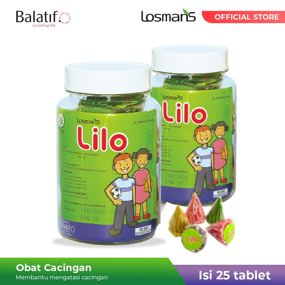Jual LOSMAN'S LILO Obat Cacingan / Permen untuk Mengatasi Cacingan ...