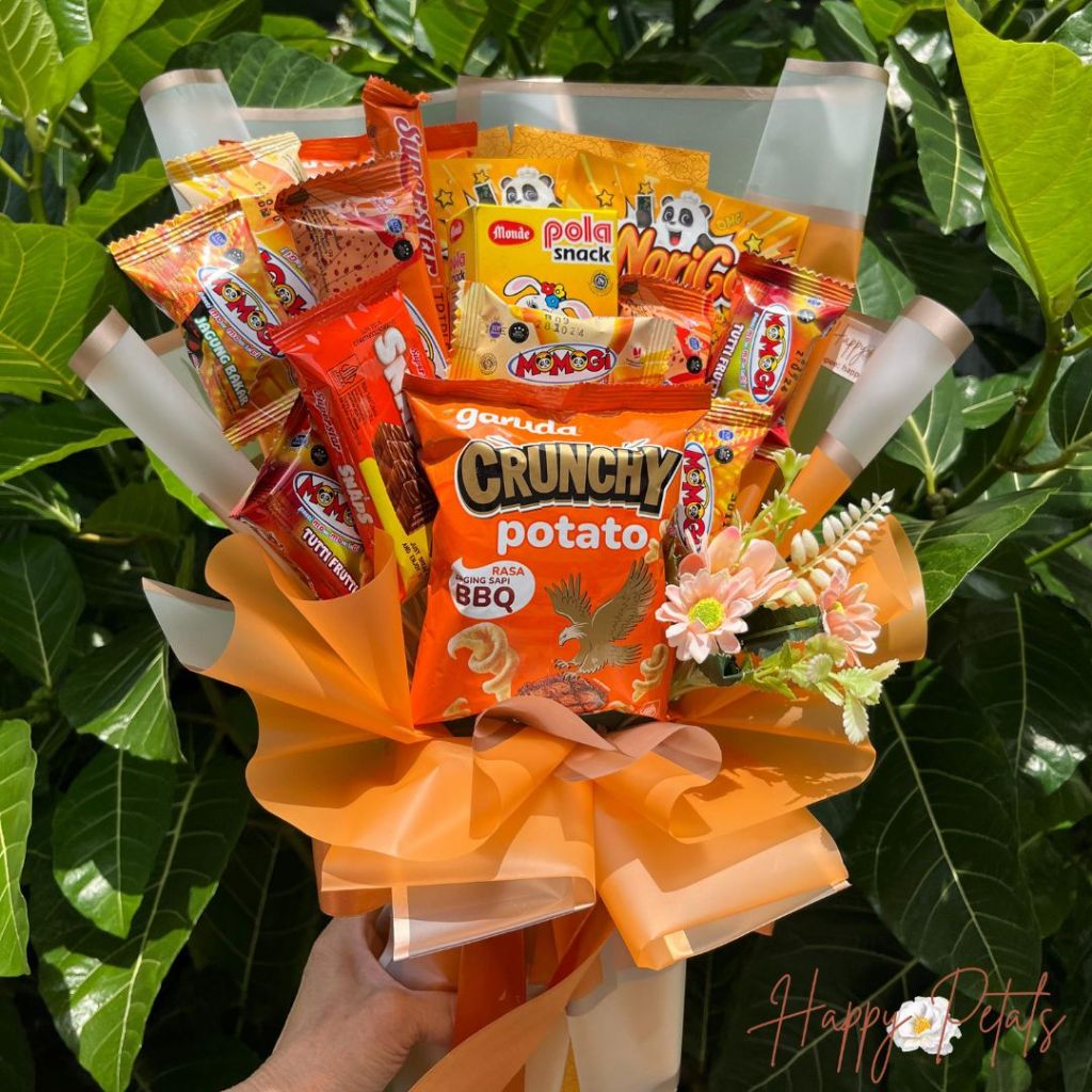 Jual CUSTOM BOUQUET SNACK MEDIUM SIZE II BUKET SNACK CUSTOM II BUKET ...