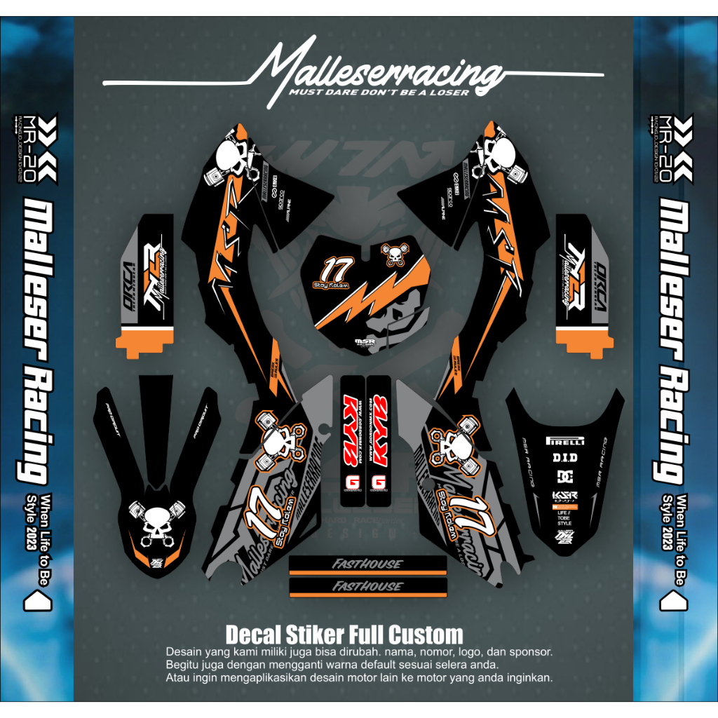 Jual DECAL STICKER MOTOR KAWASAKI KLX DTRACKER/KLX BF/KLX GORDON/KLX ...