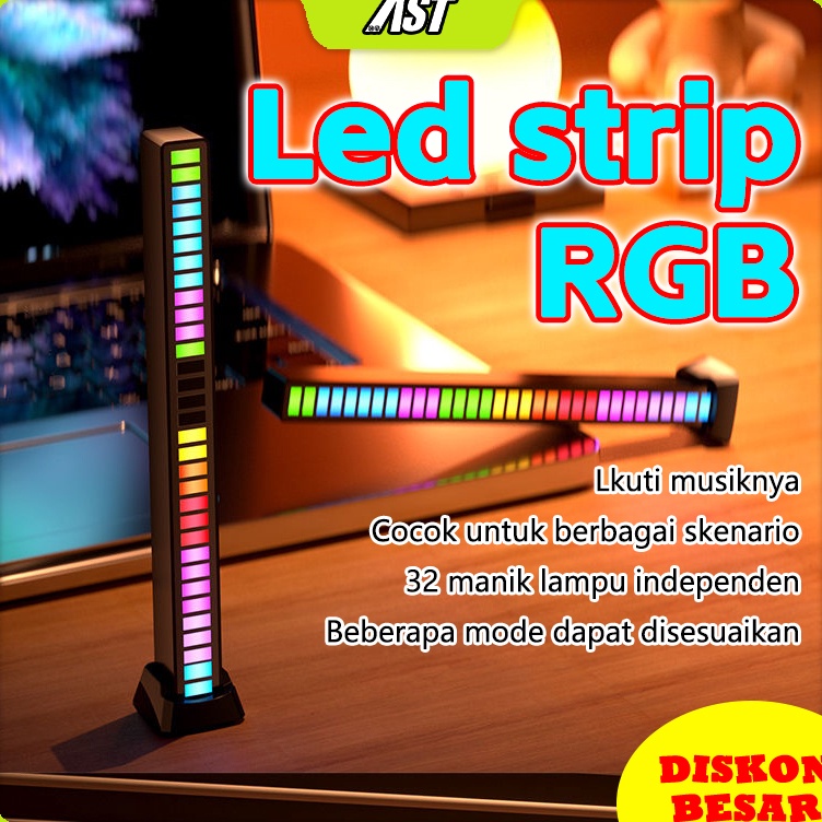 Jual ART O47L Lampu LED RGB lights Bar Kontrol Suara Lampu Suasana ...