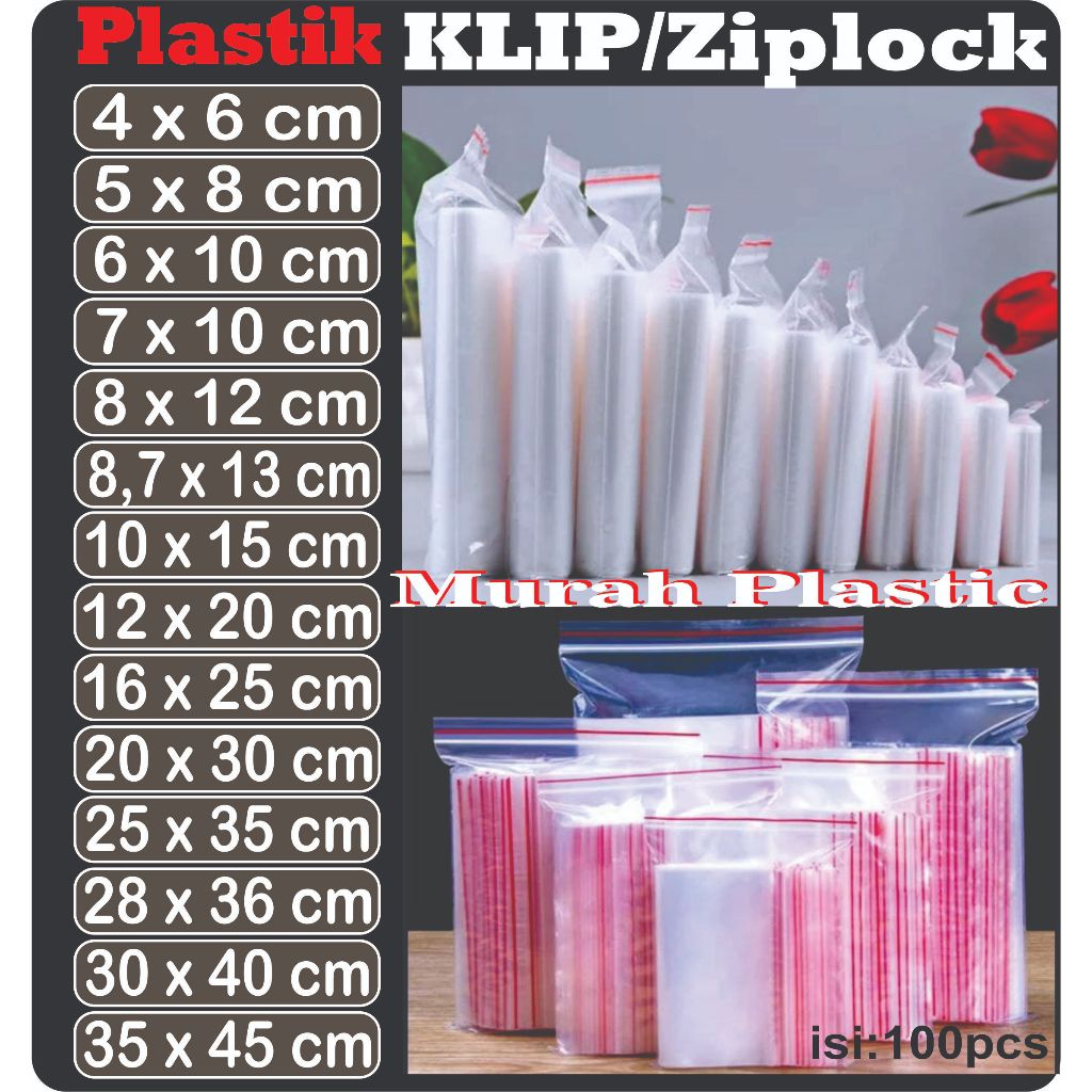 Jual PLASTIK ZIPLOCK/KLIP TEBAL 16X25 20X30 25X35 28X36 30X40 35X45 | Shopee Indonesia