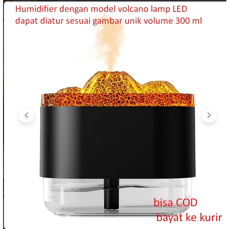 Jual Humidifier dengan model volcano lamp LED dapat diatur sesuai ...