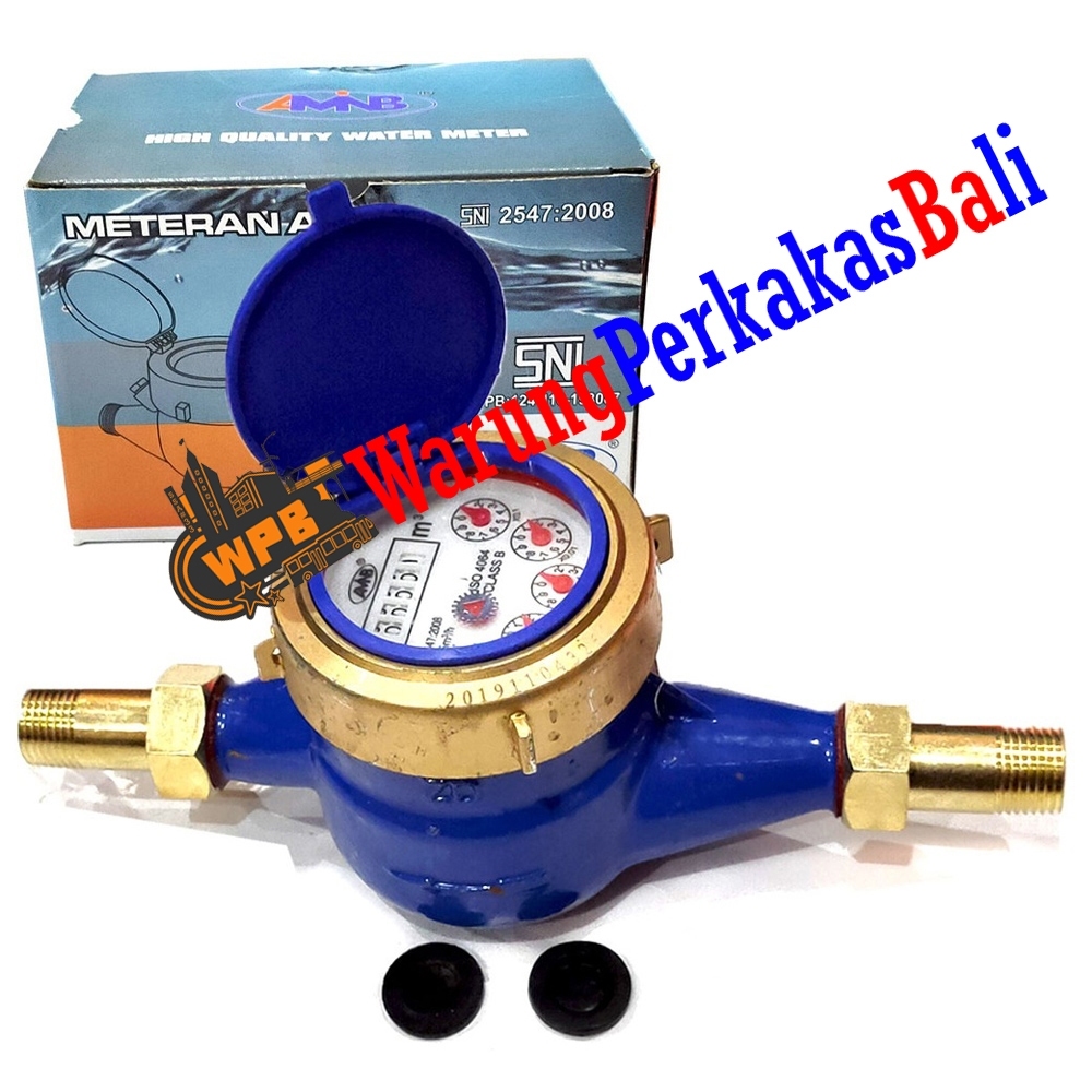 Jual Meteran Air Body Besi Pipa 1/2" AIMB Water Meter 4 Jarum Meteran ...